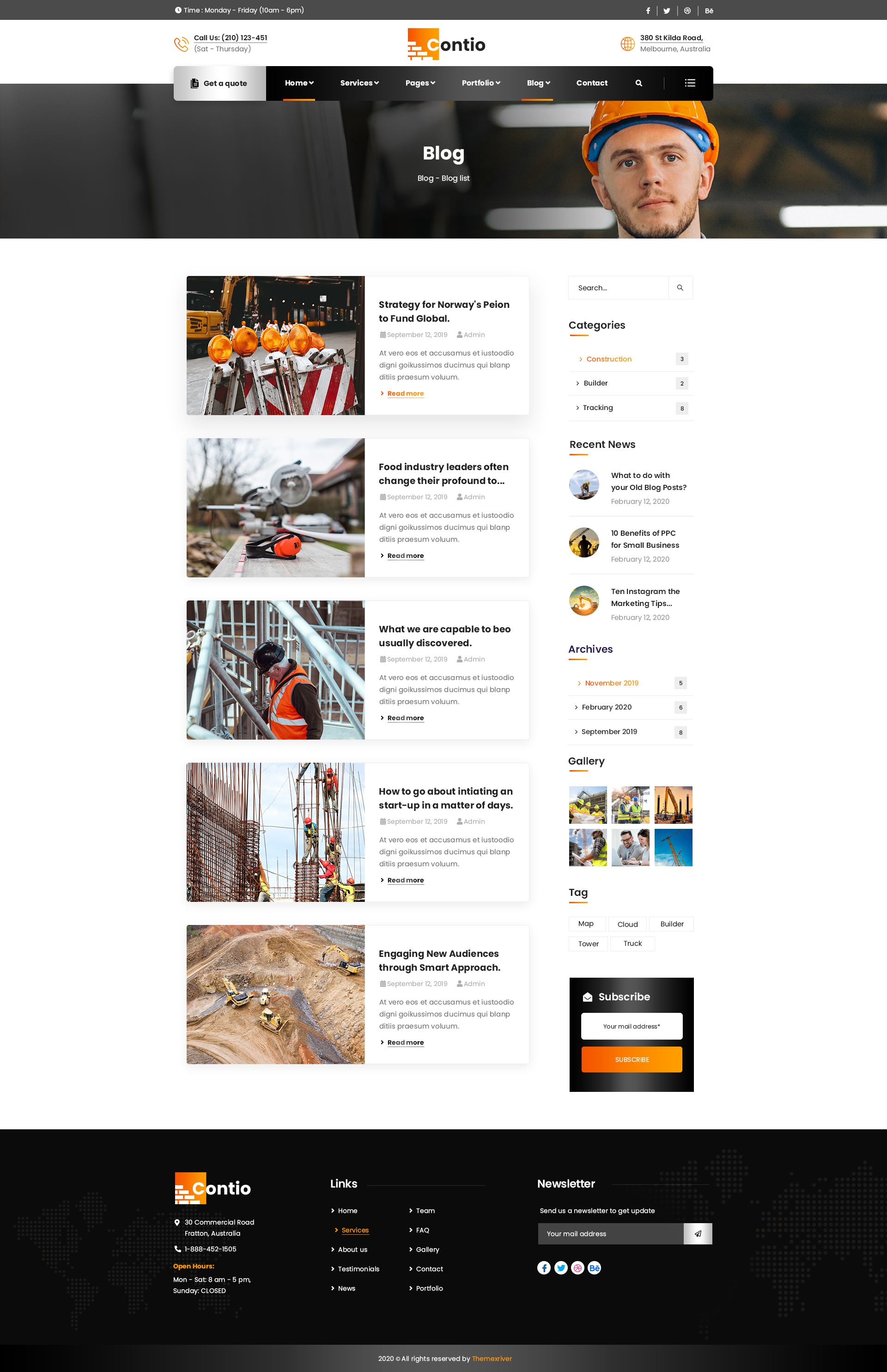 Contio - Construction PSD Template by themexriver | ThemeForest